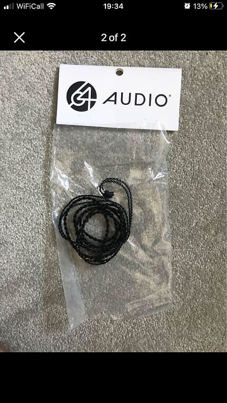 64 Audio 2 Pin IEM Cable 2022 - Black | Reverb