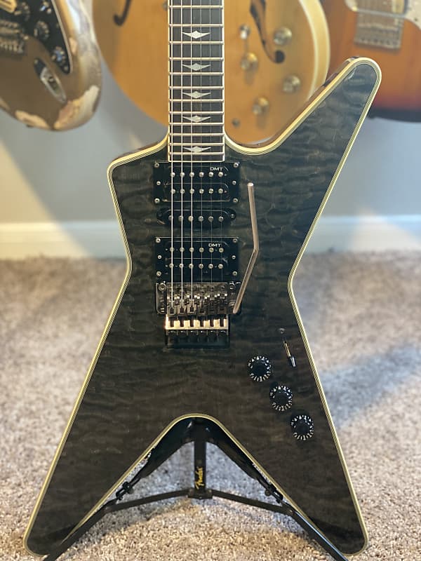 Dean ML switchblade Custom Run DCR #8 Trans Black | Reverb