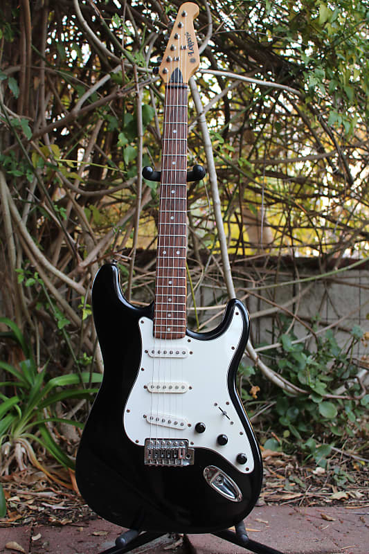 Vintage Lotus Electric Guitar Strat Style Black Rosewood | Reverb