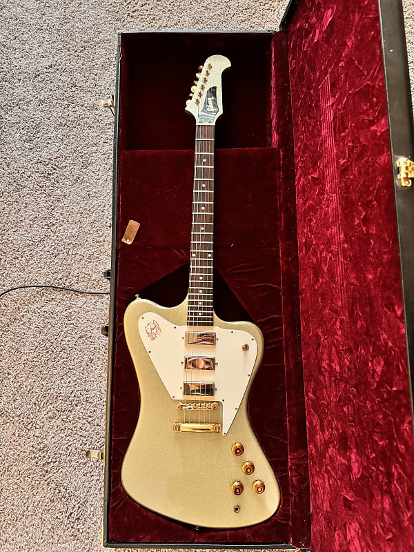2010 Gibson Custom Shop 1 of 1 Non-Reverse Firebird VII Gold | Reverb