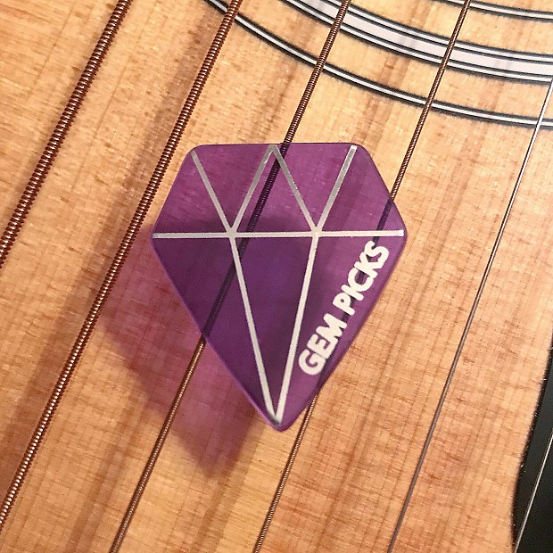 Gem Picks - Jazz - 1.02mm - Amethyst - 4 Pack | Reverb