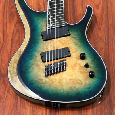 Halo Octavia 7-string Multi-Scale Guitar Black Limba Body | Reverb