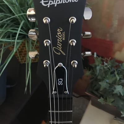 Epiphone SG Junior Limited Edition Custom Shop Jr Matte Black | Reverb
