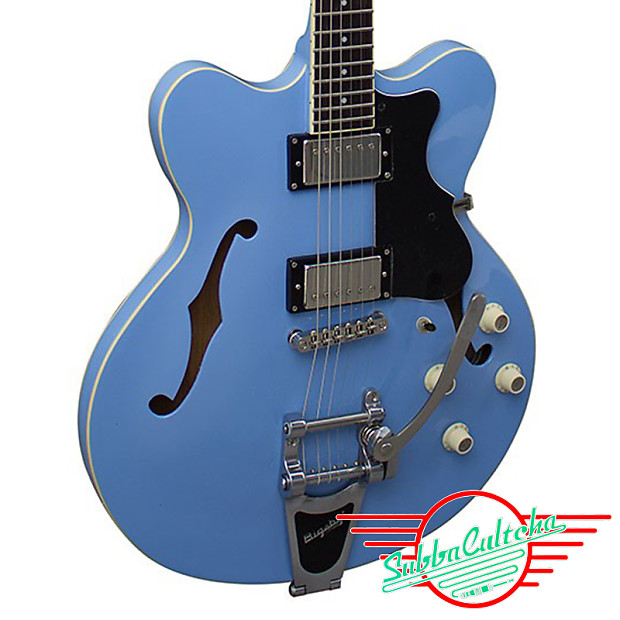 Hofner Hofner Verythin Ltd Edition Bigsby Powder Blue | Reverb