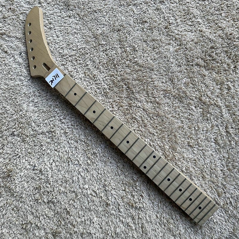 Custom Maple Wood Guitar Neck, Banana Headstock | Reverb