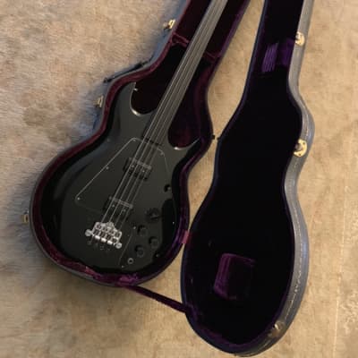 Vintage 1970's Gibson Ripper Black Finish Fretless Bass | Reverb