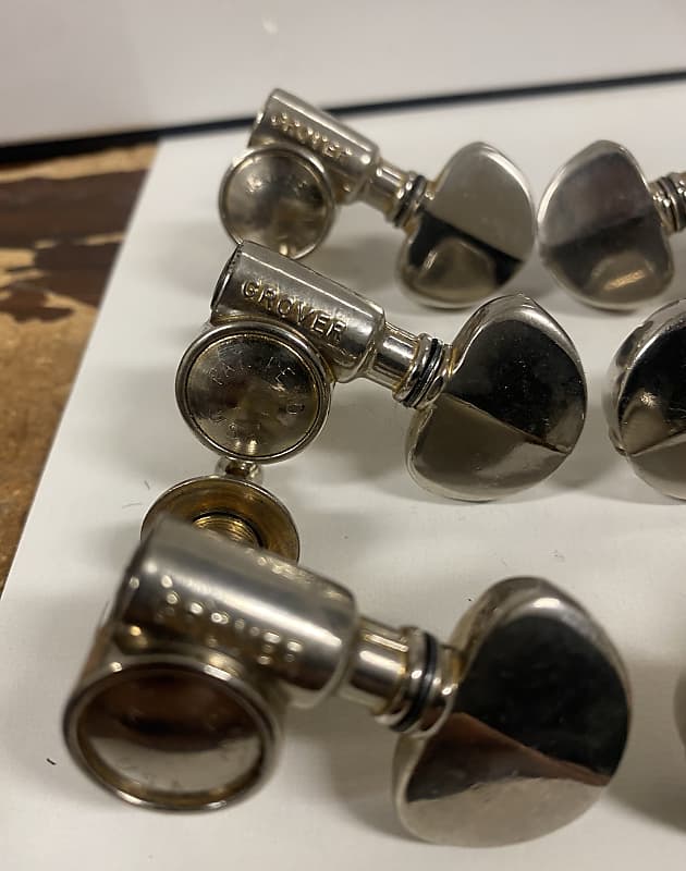 Grover pat pending roto matic 3x3 Guitar tuners kindney bean | Reverb