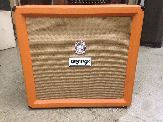 Vintage Orange 4x12 Cabinet 1975 Orange Tolex Eminence Black | Reverb