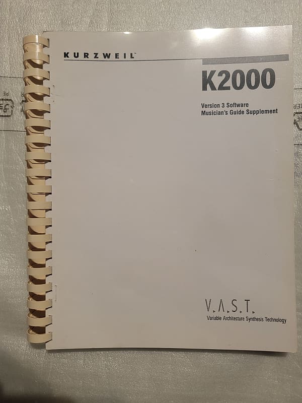 OEM Kurzweil VAST K2000 K2000RS K2000 Firmware / OS V3 | Reverb