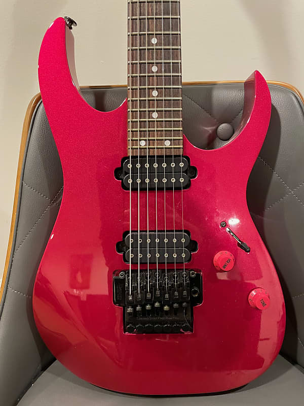 Ibanez RG 7-String MIJ year 2000 Magenta Crush, with upgrades | Reverb