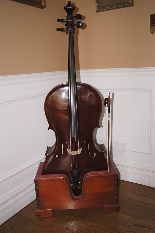 Stringworks Soloist Cello with wood stand, bow, bridge | Reverb
