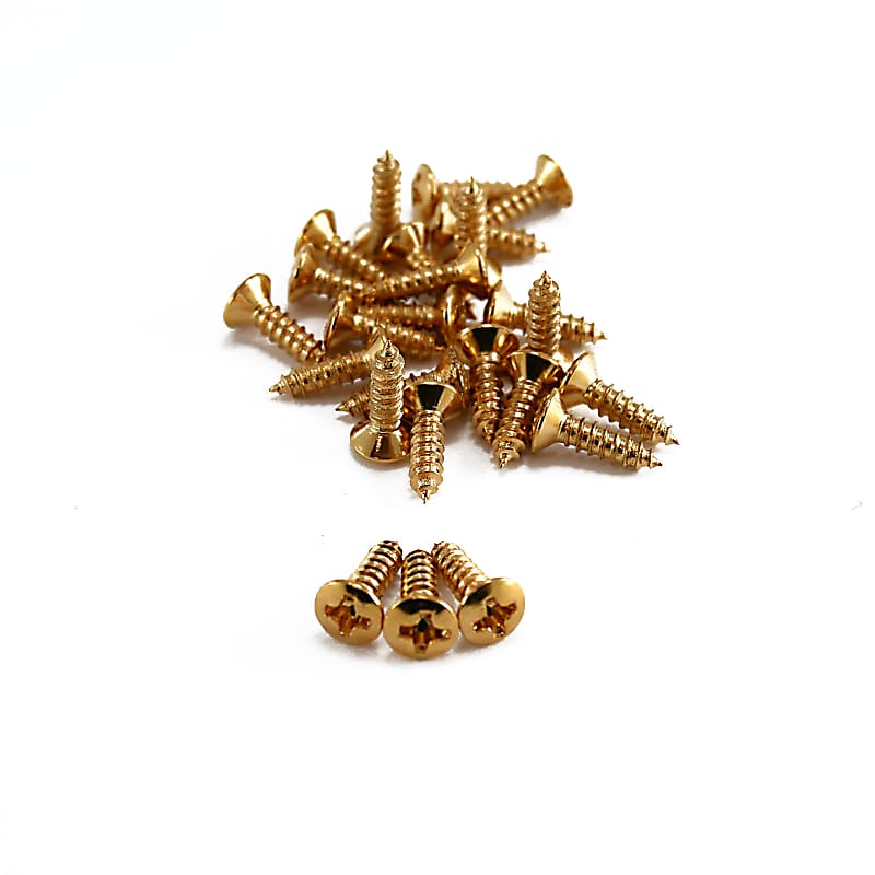 VANSON 25 Gold Scratchplate Pickguard Screws for Stratocaster | Reverb