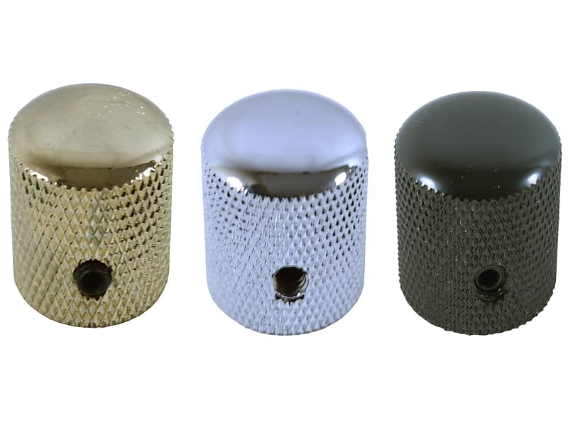 Solid shaft dome knobs (metric size) - Gold | Reverb