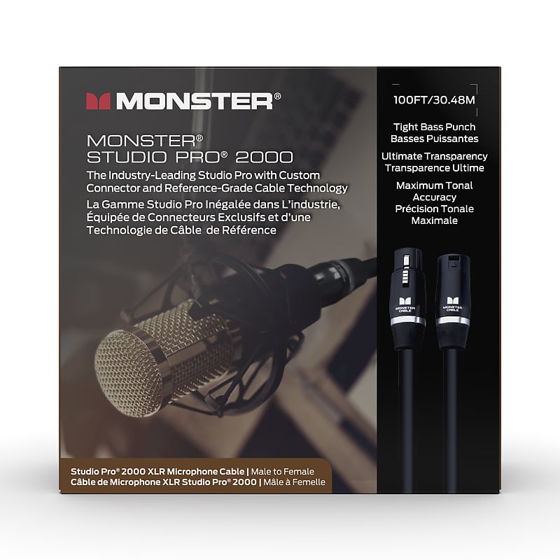 Monster SP2000-M-100WW Studio Pro 2000 Microphone Cable. 100' | Reverb