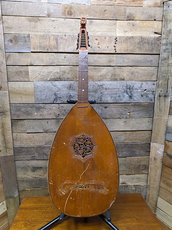 Rare Antique mid 19th Century Baroque Style Romantic Lute | Reverb