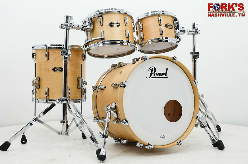 USED Pearl Masters Maple/Gum Music City Custom 4pc Drum Kit - | Reverb