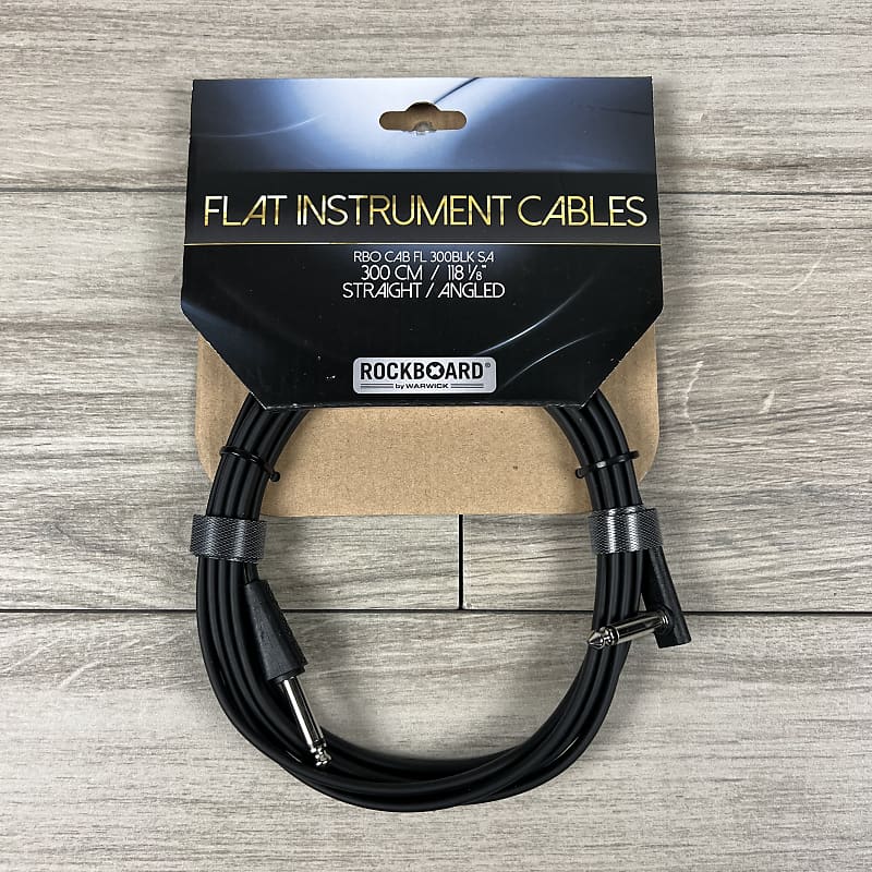 RockBoard Flat Instrument Cable, Straight / Angled, 300 cm / | Reverb
