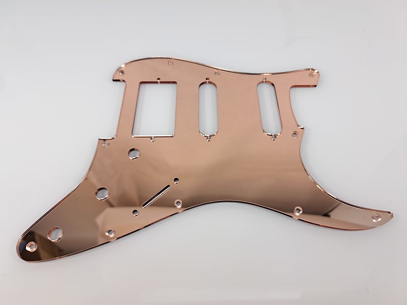 Rose Gold Mirror Acrylic HSS pickguard Fits Fender Strat | Reverb