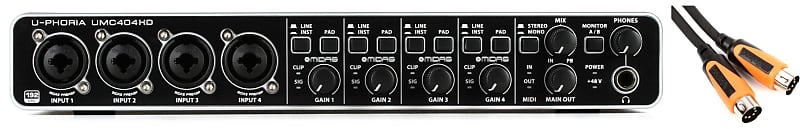 Behringer U-Phoria UMC404HD USB Audio Interface Bundle with | Reverb