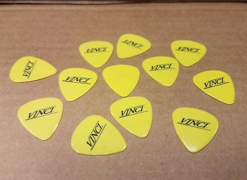Lot of 12 Vinci Strings Yellow/Black Guitar Picks New | Reverb