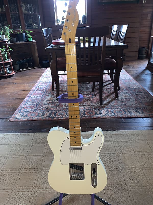 RARE Fender Telecaster 1 piece 22 fret neck in vintage white | Reverb