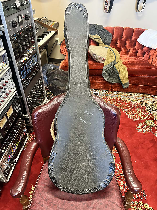 Geib Parlor Size “Challenge” Faux Gator purple lined case | Reverb