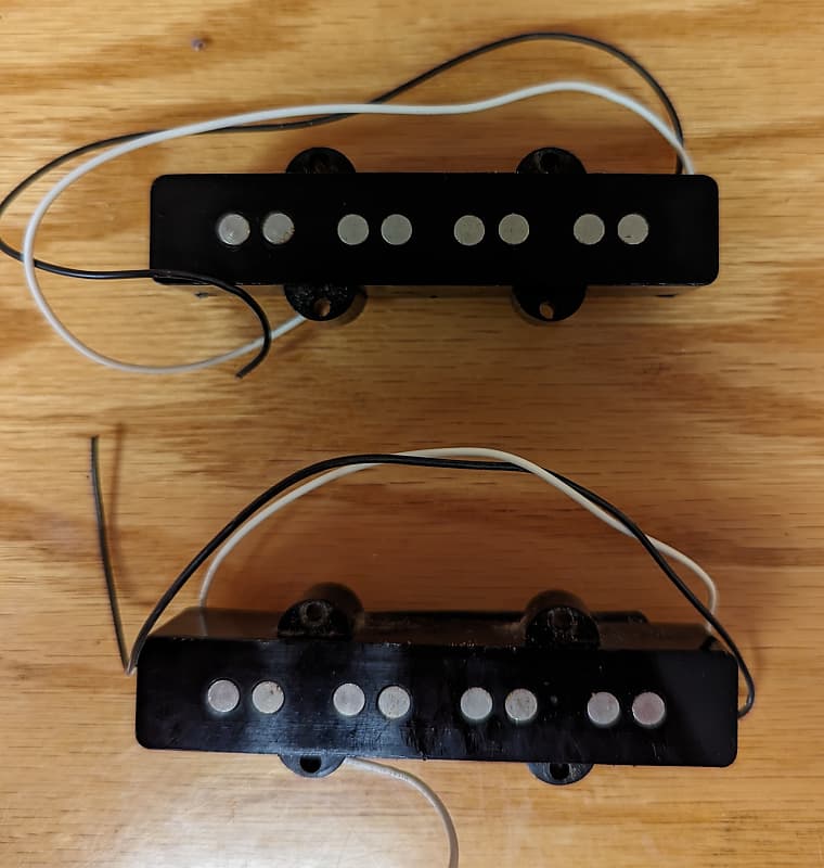 Fender Jazz Bass Pickup Set Mid-90s - Black | Reverb