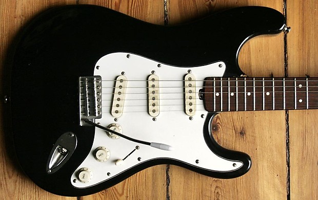 VINTAGE 1982 BLACK MUSIMA MHS STRATOCASTER MADE IN THE FORMER | Reverb