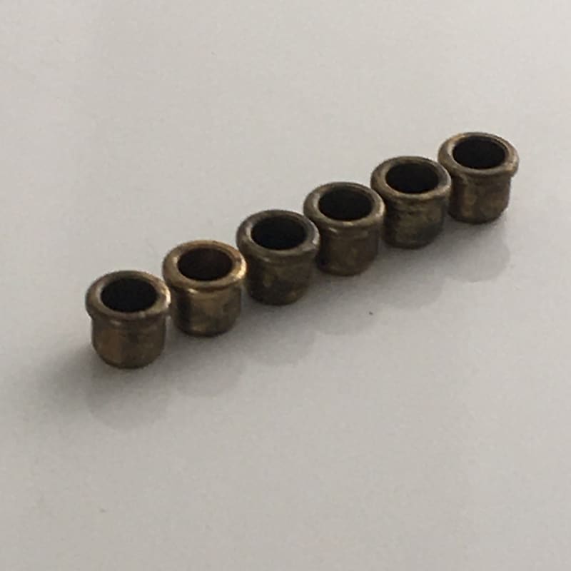 6 Relic Aged Brass Tele Body String Ferrules Relic | Reverb Australia
