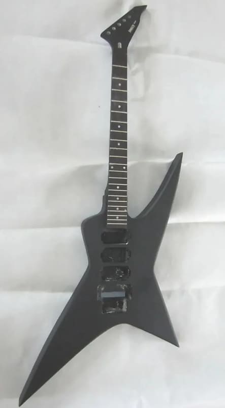 Matte Black Unfinished Painted Guitar With Set Mahogany Neck, | Reverb