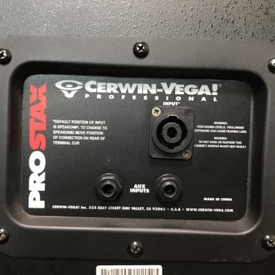 Cerwin Vega Pro Stax 12 PA Speaker Pair (Clean) | Reverb