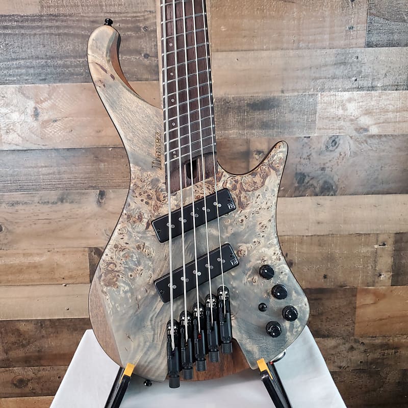 Ibanez EHB1505MS Headless Bass Guitar, Black Ice Flat w/ Gig | Reverb