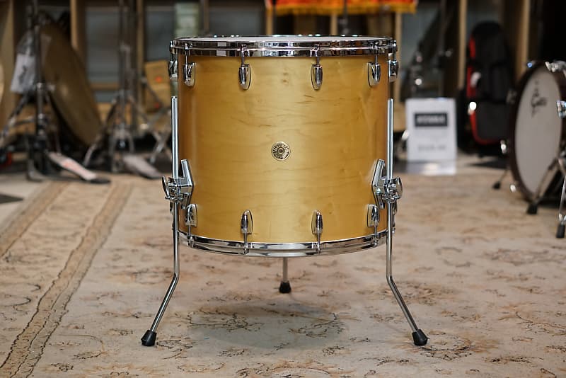 Gretsch 16x18" USA Custom Floor Tom - Satin Millennium Maple | Reverb