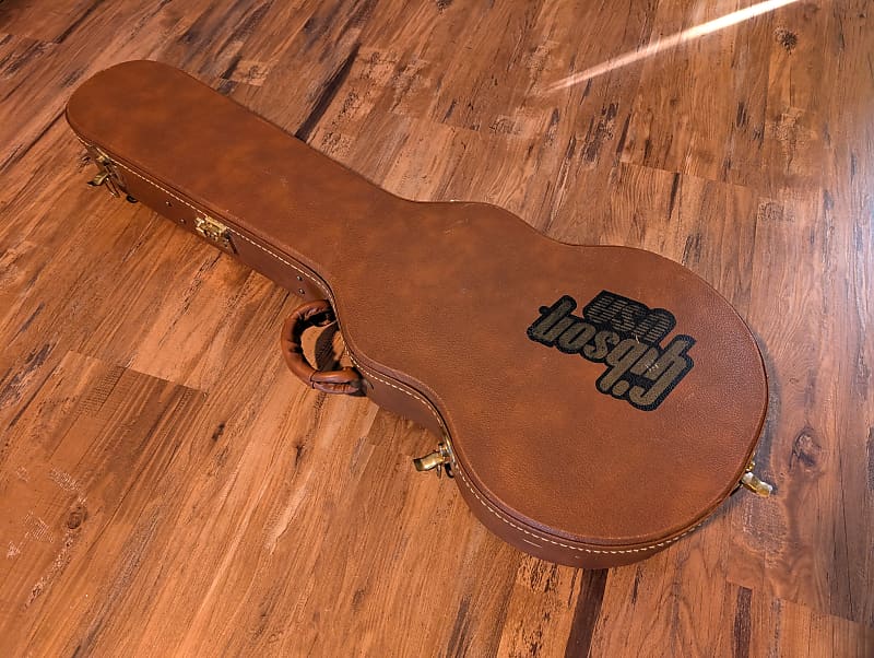Gibson Les Paul Brown Guitar Case Mid 90s Brown Pink Cali | Reverb