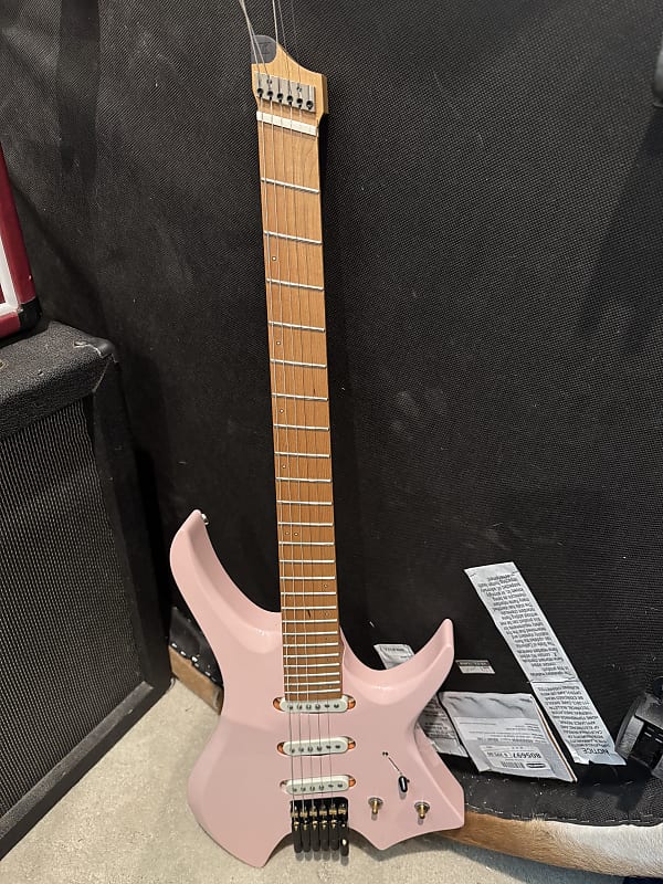NK Headless guitar Pink sparkle strat SSS | Reverb