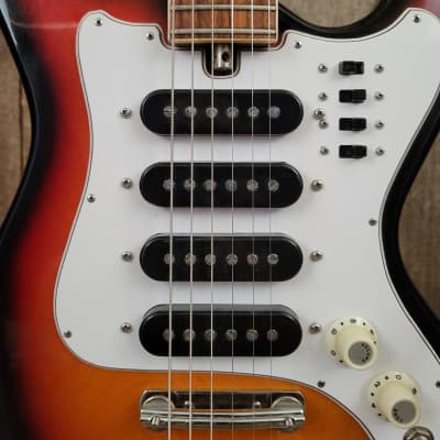 Telestar MIJ 4 Pickup Electric Guitar- 1960s - Sunburst | Reverb