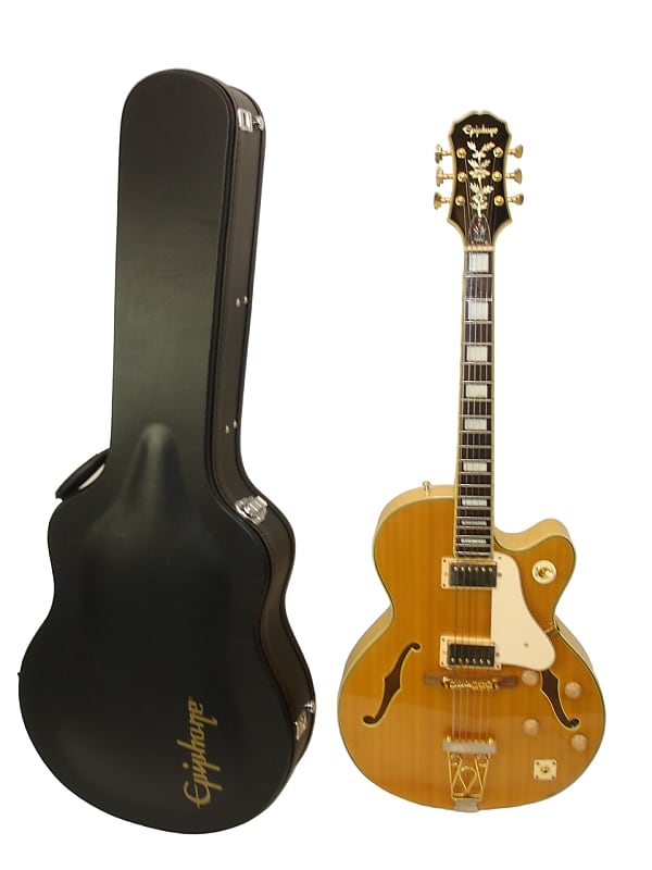 Epiphone Emperor MODIFIED Electric Guitar, Natural w/ Case | Reverb