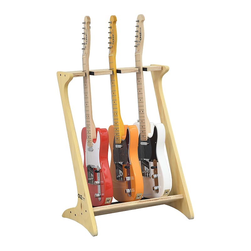 CNZ Audio Wooden 3 Guitar Stand - Natural | Reverb