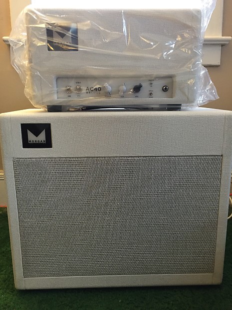 Morgan AC40 Deluxe Head And Cab White (with Original Box, IEC | Reverb