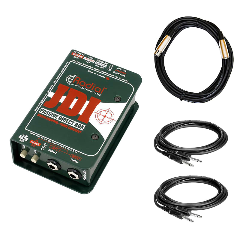 Radial Engineering JDI Passive Direct Box Bundle with Hosa TS | Reverb
