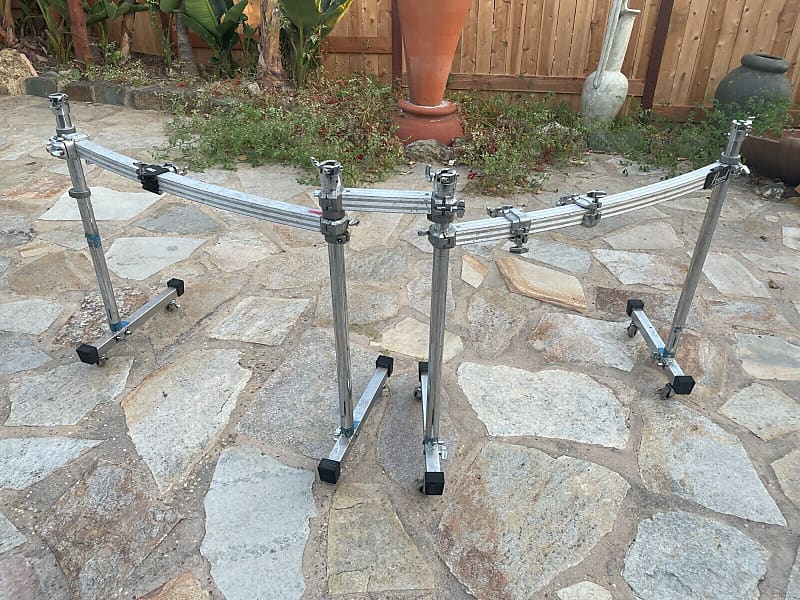 Pearl Icon Double Bass Drum Rack with Castor Wheels. Fair | Reverb