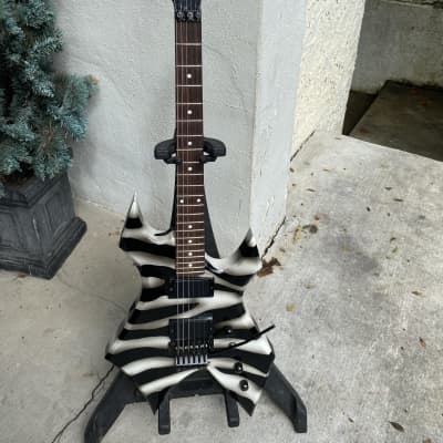 1988 B.C. Rich USA Warlock - Zebra | Reverb