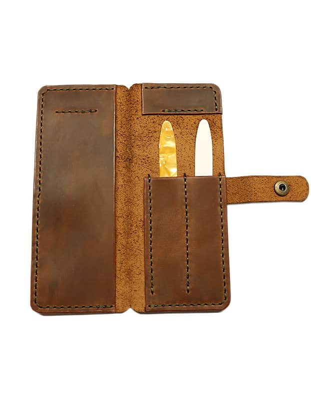 Leather Wallet Oud Ud Aoud Risha Pick Mizrab String Musical | Reverb