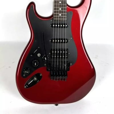1980s Kramer Focus 3000 Candy Apple Red Lefty Electric Guitar | Reverb