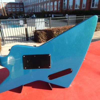 Gibson Explorer 1998 Blue Sparkle OHSC Floyd Rose | Reverb