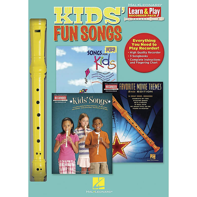 Hal Leonard Kids' Fun Songs Learn & Play 3-Book Recorder Pack | Reverb