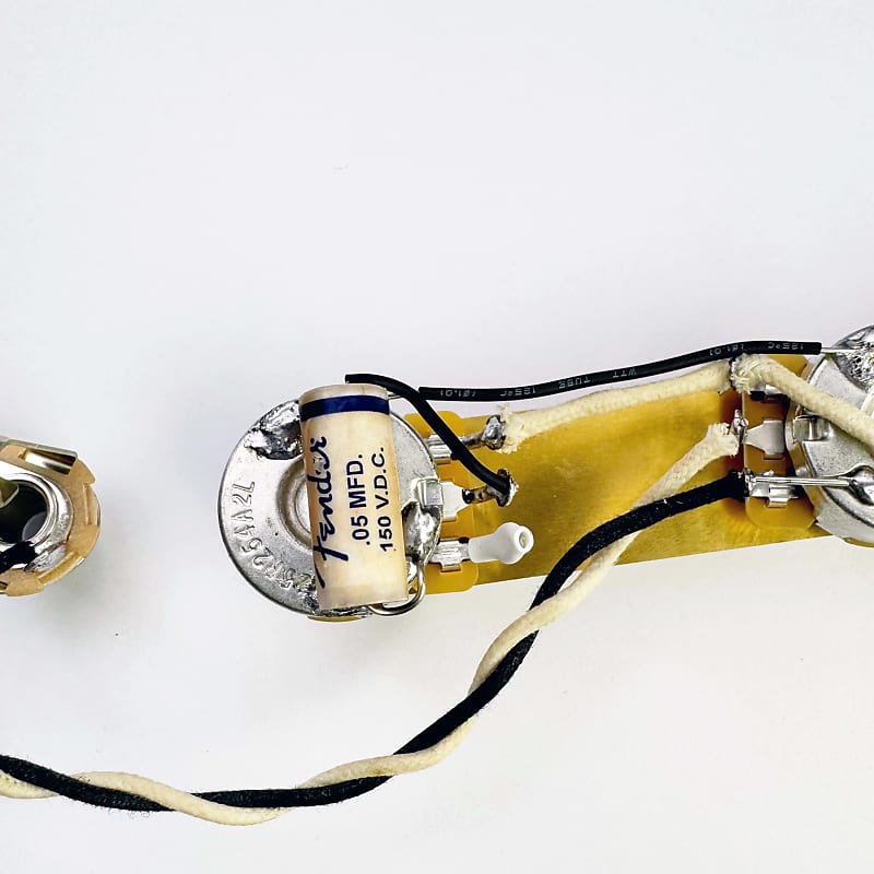 Custom Telecaster 3-Way Modern Wiring Harness, .05uf Wax | Reverb