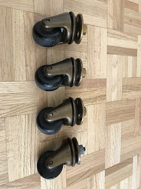 Marshall Homa 1970's full caster wheel set Gold Homa Casters | Reverb