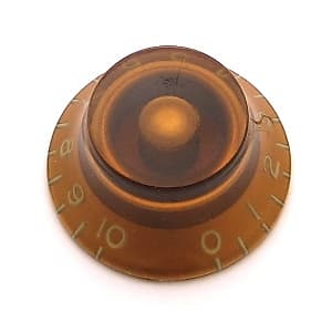 Bell Knob with Fine Splines-Amber | Reverb
