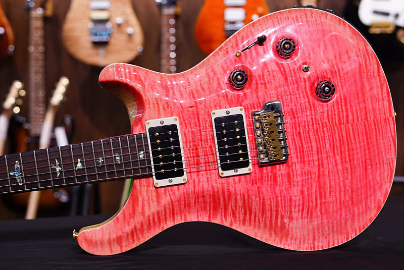 PRS Custom24 Piezo 2018 Bonnie Pink Wood Library | Reverb